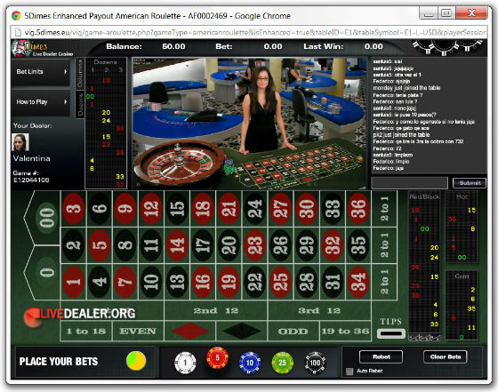 Enhanced Payout American Roulette (live dealer) | Livedealer.org