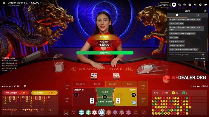 Pragmatic Play now with a Dragon Tiger table | Livedealer.org
