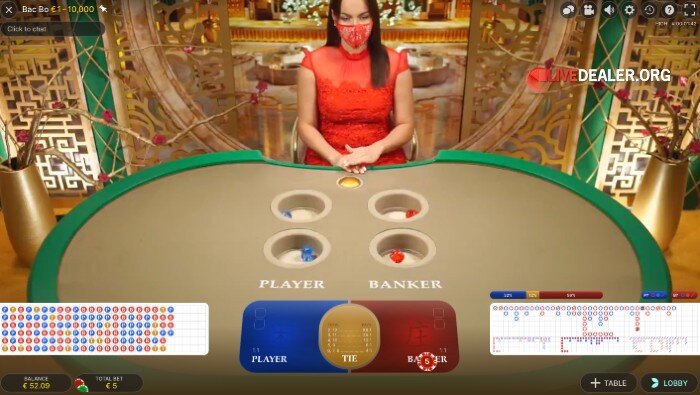 Live Dealer Bac Bo from Evolution | Livedealer.org