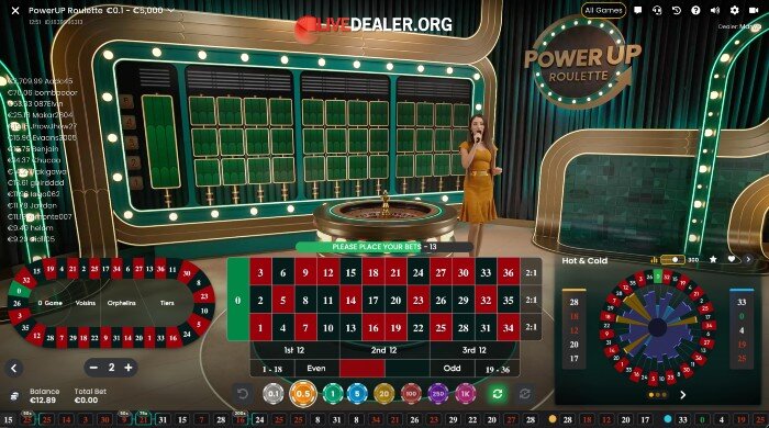 Power Up Roulette live from Pragmatic Play | Livedealer.org