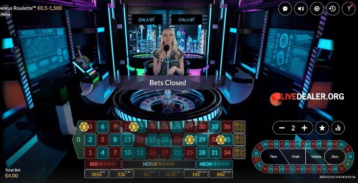 Nexus Roulette live from Onair Entertainment | Livedealer.org