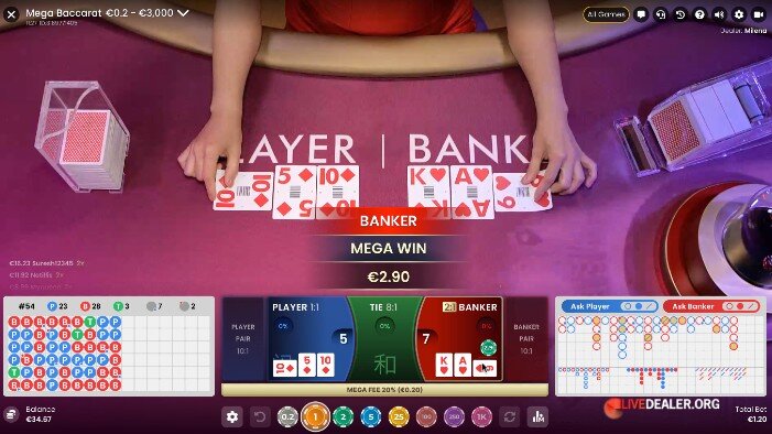 Mega Baccarat from Pragmatic Play | Livedealer.org