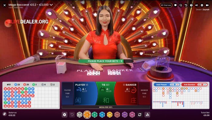 Mega Baccarat from Pragmatic Play | Livedealer.org