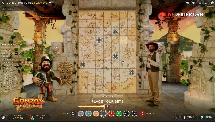 Gonzo's Treasure Map Live from Evolution | Livedealer.org