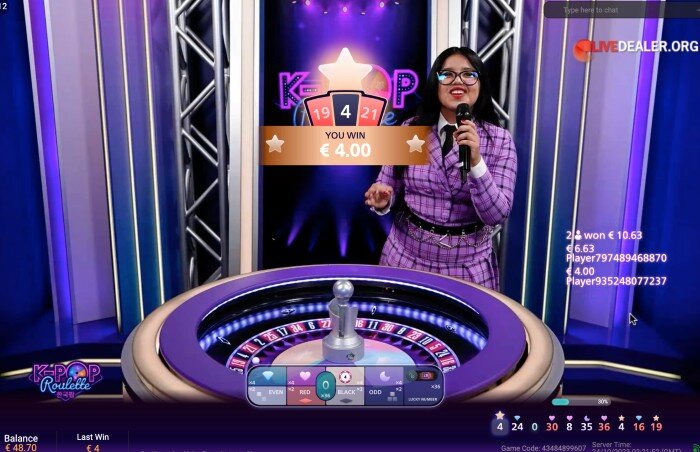 Introducing K-Pop Roulette Live from Playtech | Livedealer.org
