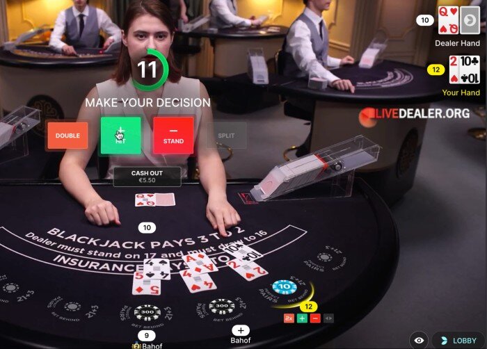 Cash out offered on Evolution 7 seat live blackjack tables | Livedealer.org