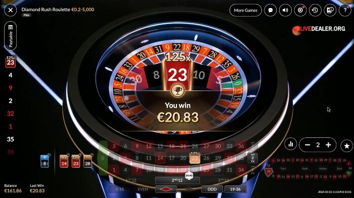 Diamond Rush Roulette Live from OnAir Entertainment | Livedealer.org